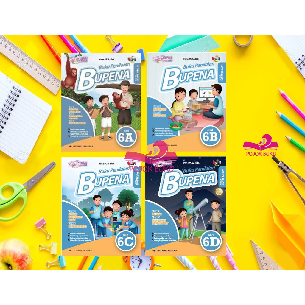 Jual Buku BUPENA Kelas 6a 6b 6c 6d Untuk SD/MI Kurikulum 2013 Revisi Erlangga | Shopee Indonesia