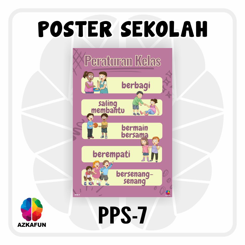 Jual Poster Edukasi Peraturan Sekolah/Kelas - Poster edukasi anak ...