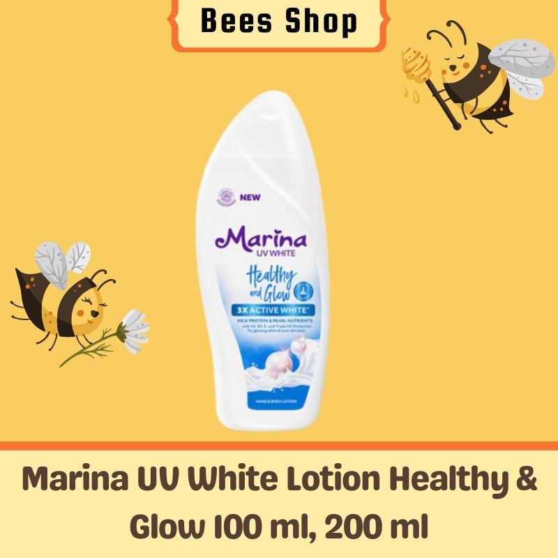 Jual Marina UV White Hand Body & Lotion Healthy & Glow 100ml, 200ml ...
