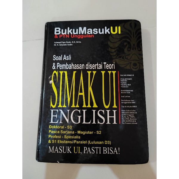 Jual PAKET 2 buku SIMAK UI TPA & english pascasarjana S2 spesialis ...
