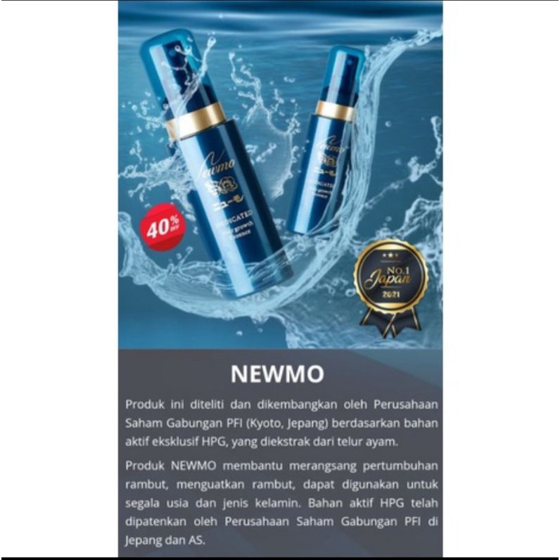 Jual Newmo Hair Serum Penumbuh Rambut Alami Original No.1 Made in Japan | Shopee Indonesia