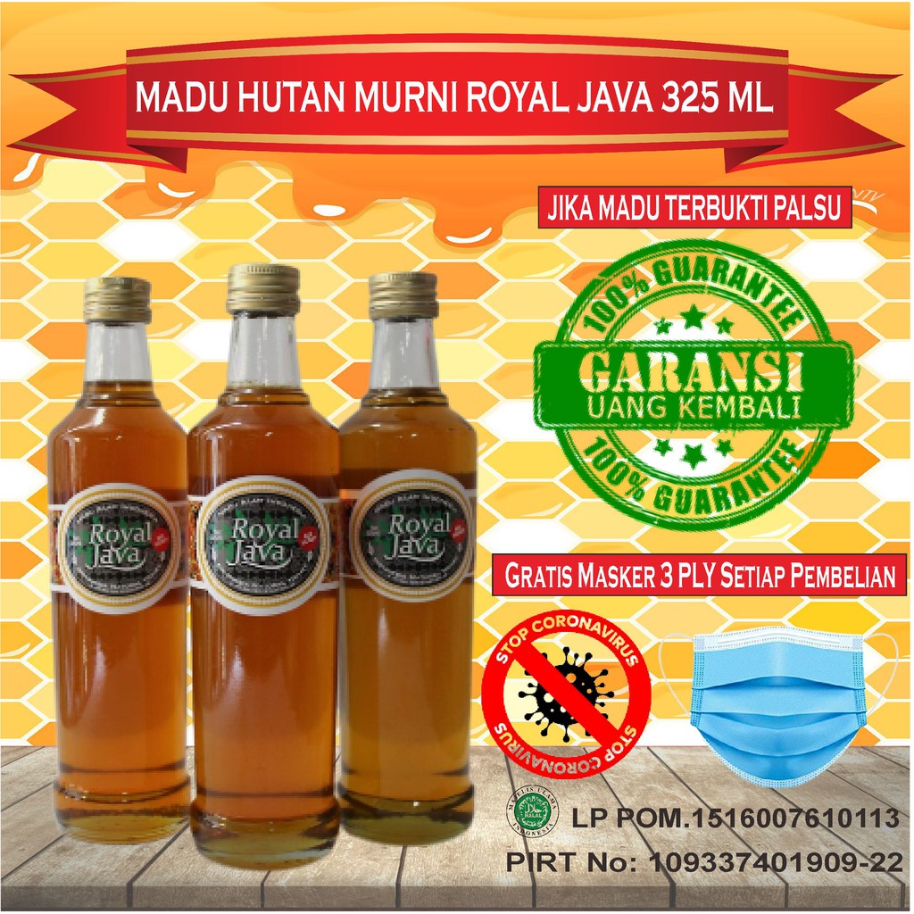 Jual MADU ASLI MADU MURNI MADU HUTAN ALAMI 325 ML ROYAL JAVA | Shopee ...