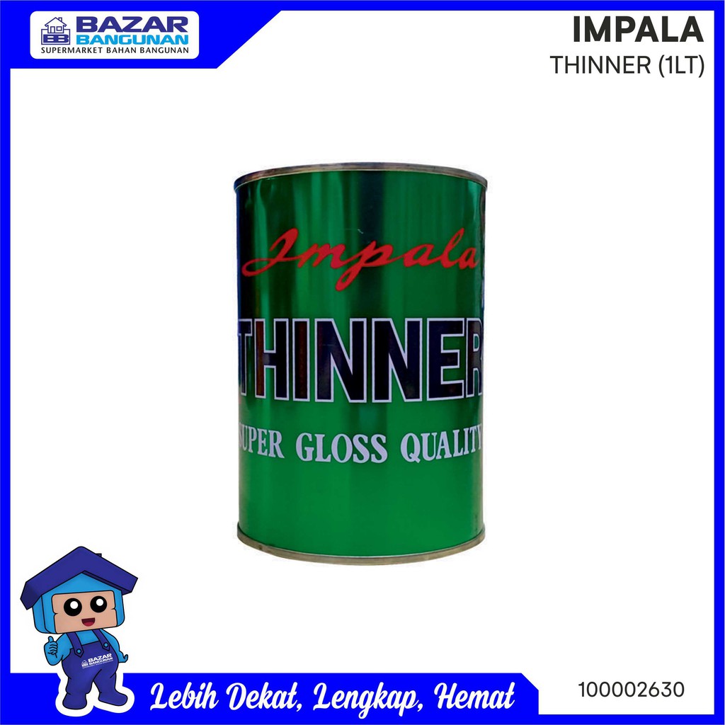 Jual Impala - Thinner / Thiner / Tiner / Pengencer Cat 1 Liter / 1 L / 1L | Shopee Indonesia
