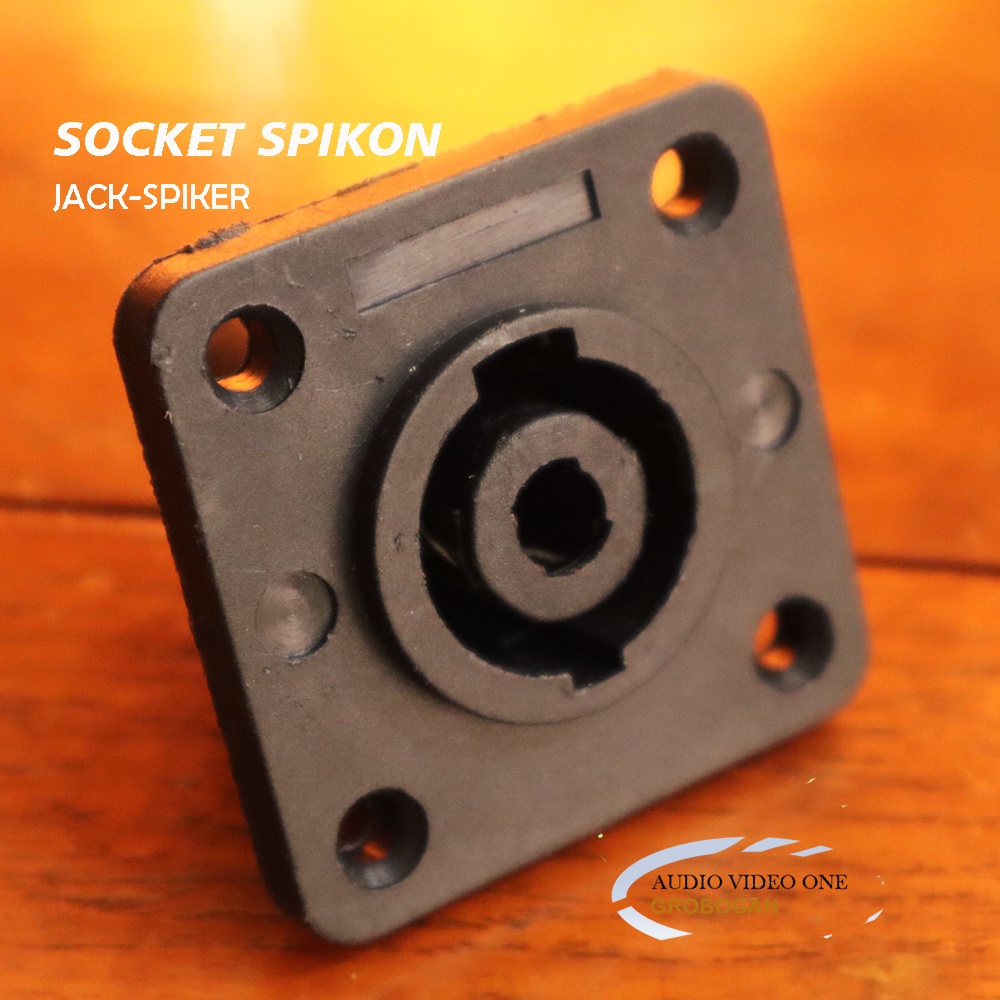 Jual Socket Spikon Hitam Soket Jek Spikon 1095 CP Jek Soket 4 Lubang ...