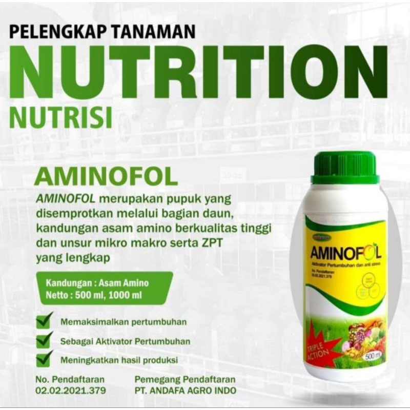 Jual aminofol 500ml aktivator pertumbuhan asam amino AMBITION 500ML ...