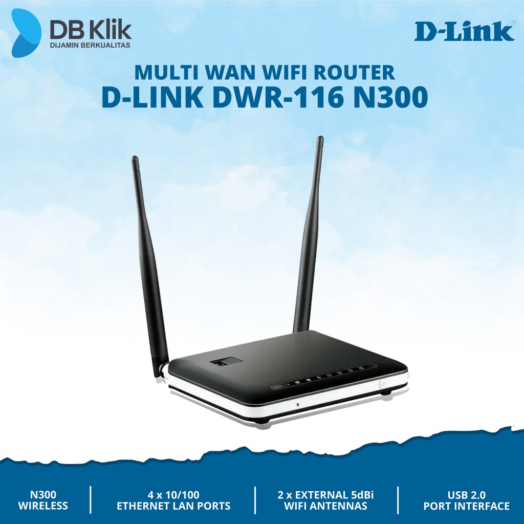 Jual Multi WAN WiFi Router D-Link DWR 116 N300 3G/4G - DLink DWR116 ...