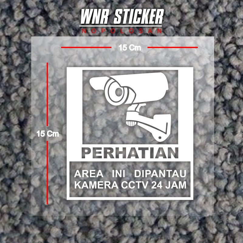 Jual sticker kaca sticker peringatan sticker cctv rumah kantor ukuran ...
