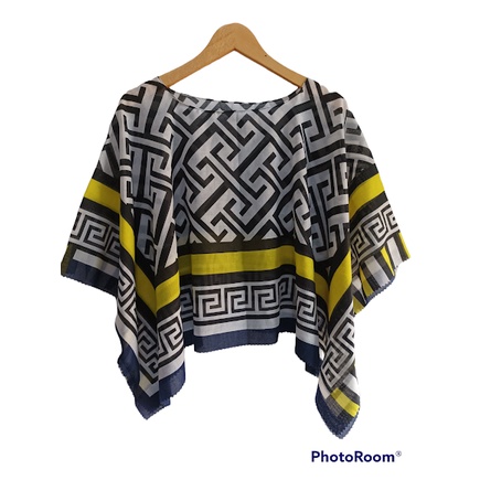 Jual BATWING OUTER SCRAF KIMONO KARDIGAN LASER CUT LABIRIN LIST KUNING ...