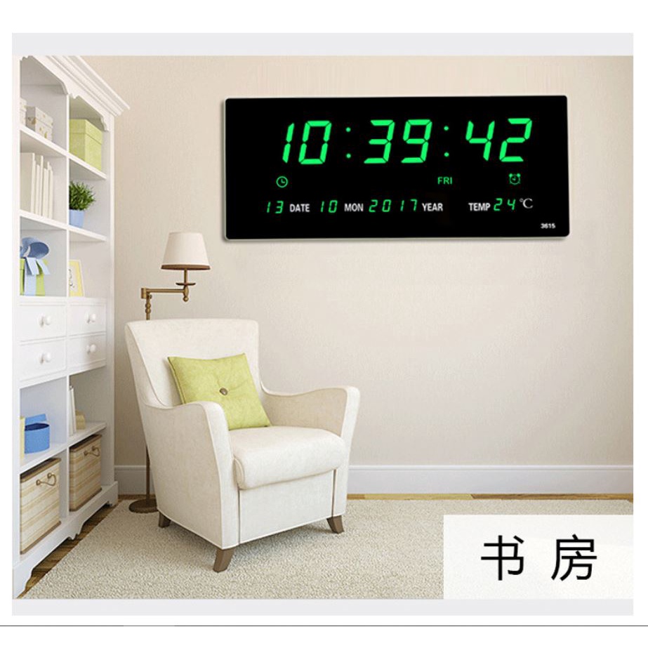 Jual JD- 3615 Jam Digital LED Clock Dinding / Meja Fitur Kalender Alarm ...