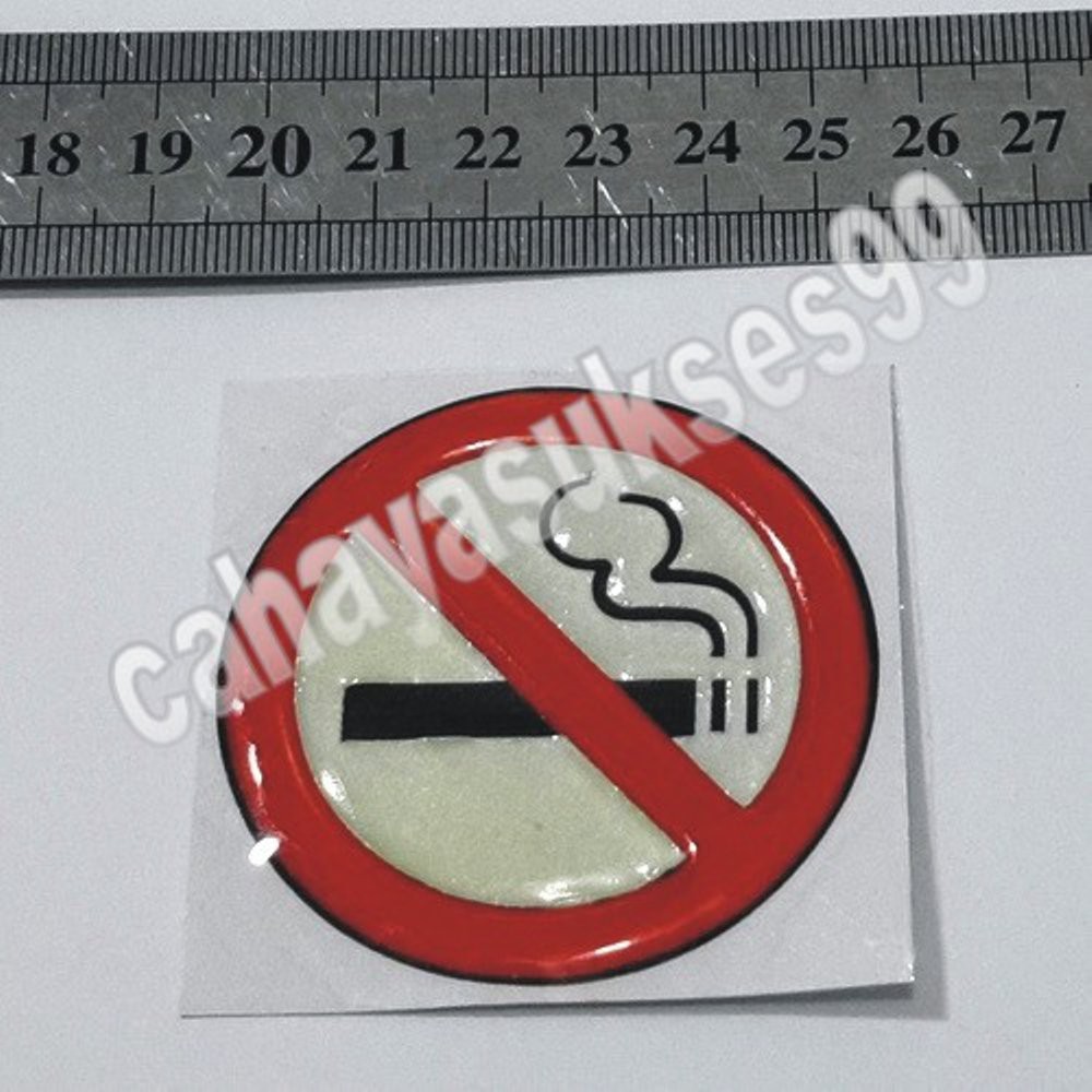 Jual Sticker Timbul No Smoking Dilarang Merokok Stiker Mobil Motor ...