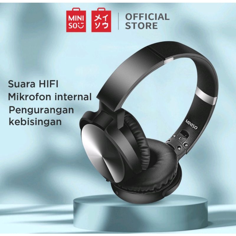 Jual MINISO Headphone Kabel Lipat Ringan Headphones On-Ear Pengikat ...