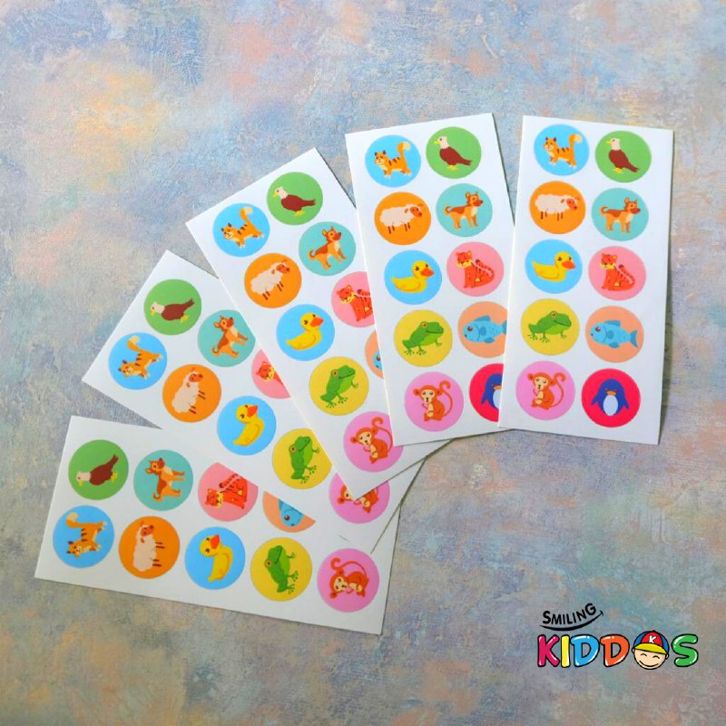 Jual STIKER BULAT 10 BINATANG - Sticker Mainan Anak Dekorasi Scrapbook ...