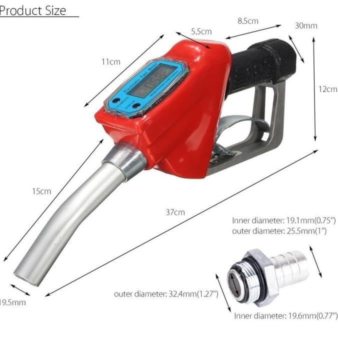 Jual Ready 1" Nozzle Dispenser Pertamini Pertamina Fuel Gasoline Flow ...