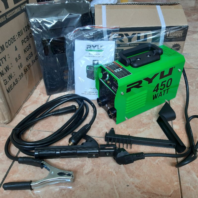 Jual mesin las ryu 450 watt 120A travo las listrik 120 a ryu rii 120 - 2 las inverter igbt mma ...