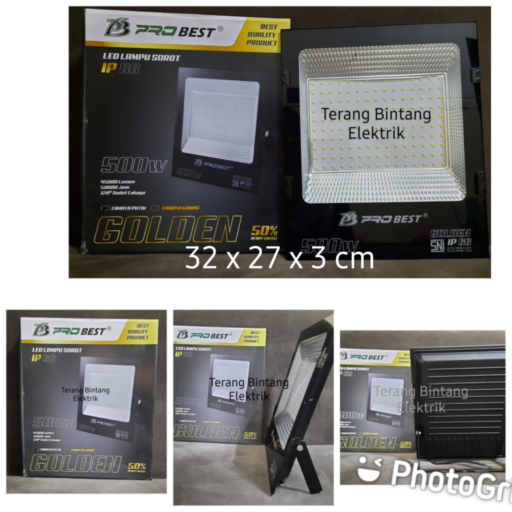 Jual Lampu sorot LED / Lampu tembak LED floodlight - GOLDEN PROBEST 500w 500watt | Shopee Indonesia