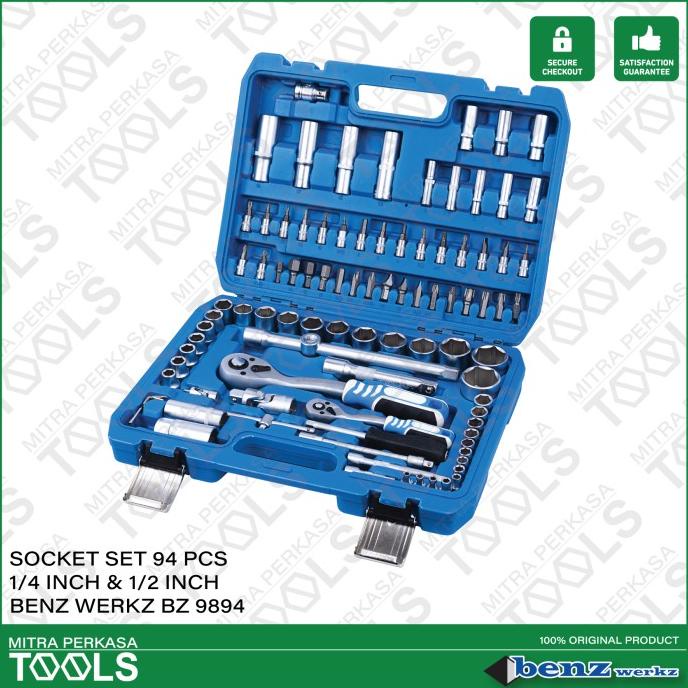 Jual Kunci Socket Set 94 Pcs Kunci Sok / Shock / Socket Wrench Set Benz | Shopee Indonesia