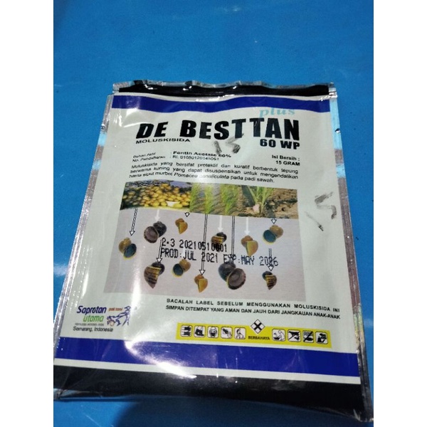 Jual DE BESTTAN/DE BESTAN MOLUSKISIDA OBAT KEONG SIPUT 60wp | Shopee ...