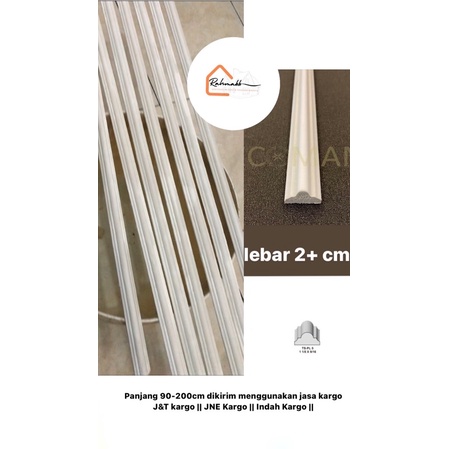 Jual Lis Kayu Wall Moulding KODE 05 LEBAR 2Cm Molding Wainscoting Lis ...