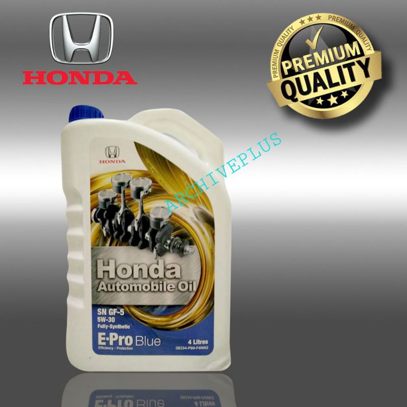 Jual OLI HONDA E-PRO BLUE SN GF-5 SAE 5W-30 GALON 4 LITER FULLY ...