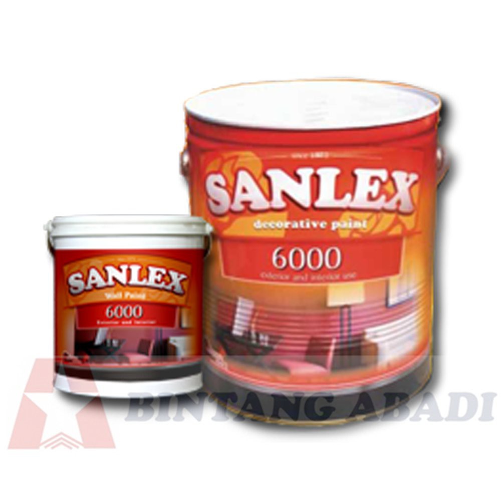 Jual Sanlex 6000 Cat Tembok Warna Putih Hitam 1 Kg Khusus JABODETABEK ...