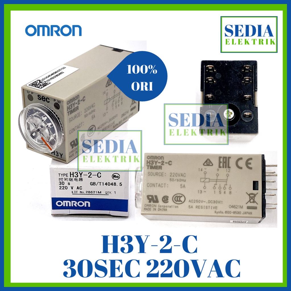 Jual Mini Timer Omron H3Y 2C H3Y-2 30 SEC 220VAC | Shopee Indonesia