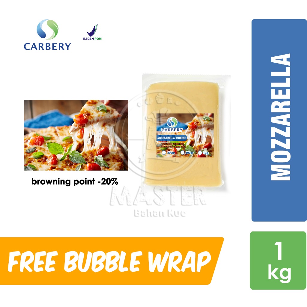 Jual Carbery Mozzarella untuk Pizza + Ice Gel [1 kg] | Shopee Indonesia