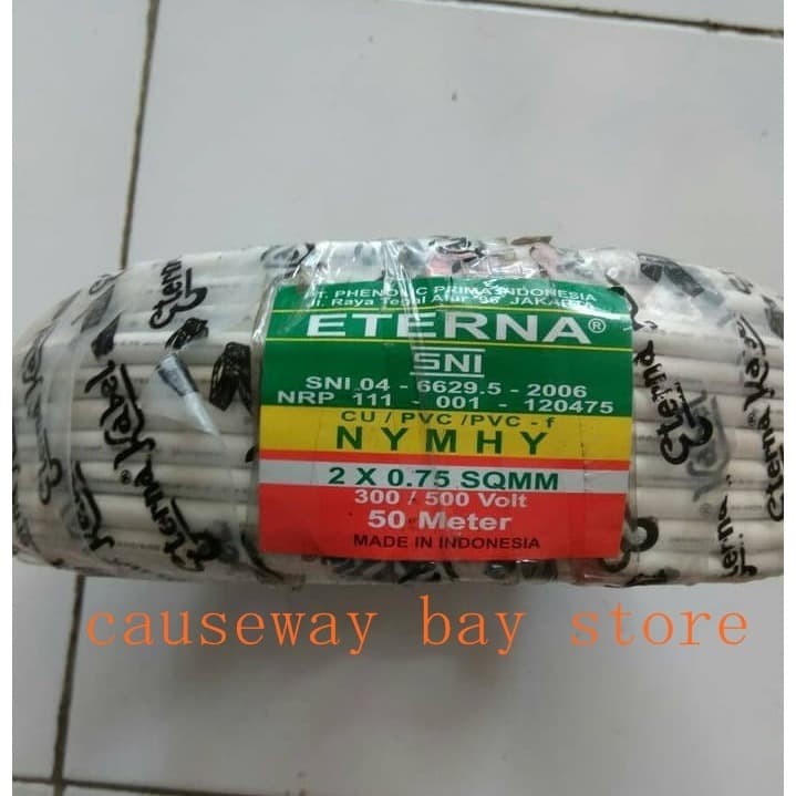 Jual KABEL NYMHY (SERABUT) 2 X 0,75 ETERNA Harga ECERAN ( per meter ) | Shopee Indonesia