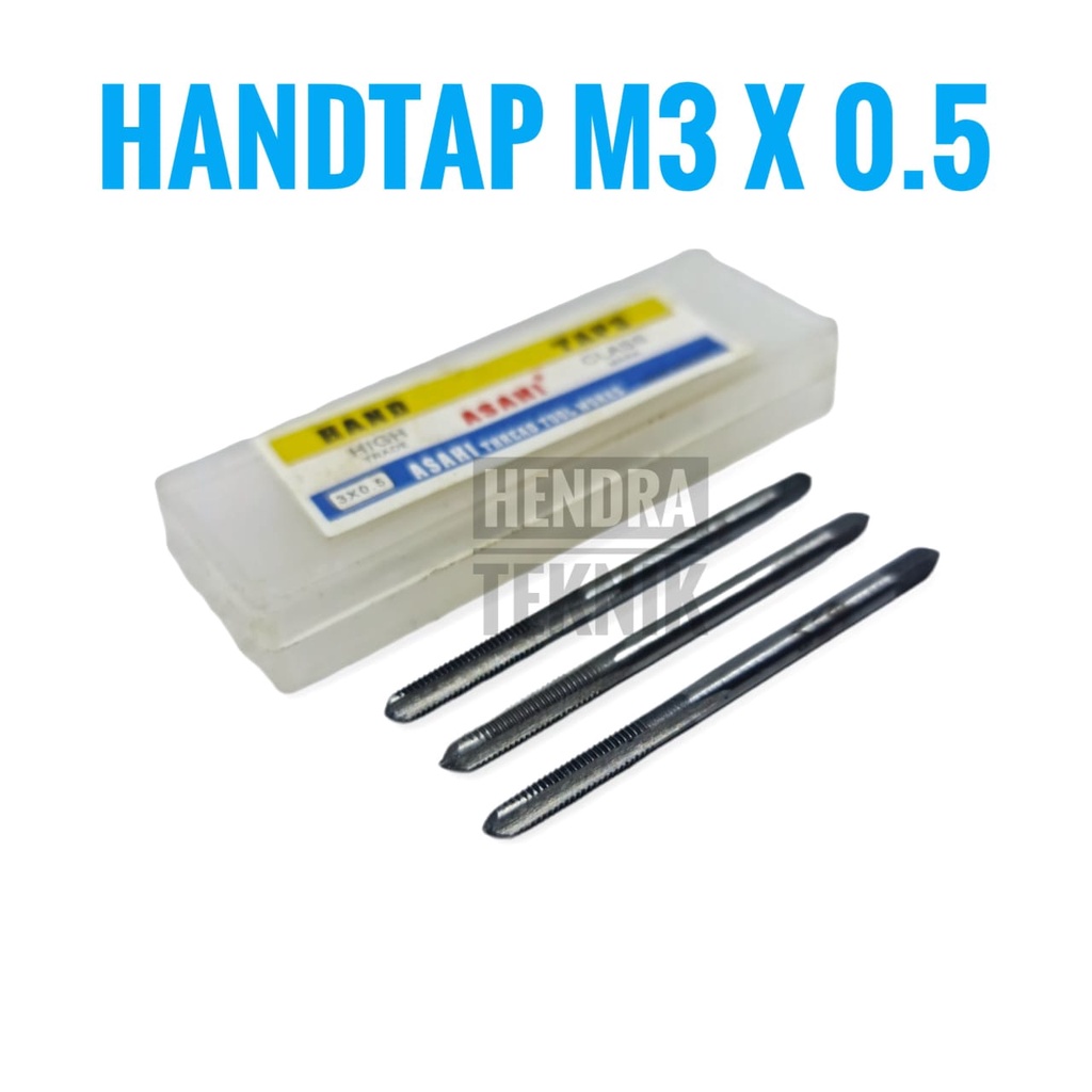 Jual HANDTAP 3X0.5 PEMBUAT DRAT DALAM M3 X 0.5 HENTAP BESI 3MM SNEI TAP HAND TAP 3mm | Shopee ...