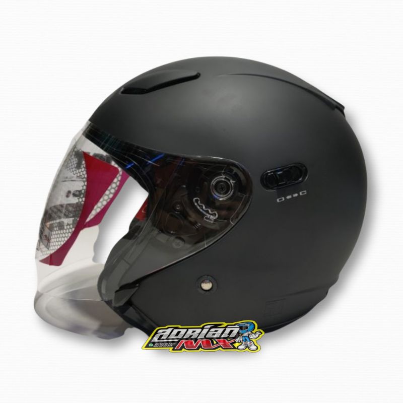 Jual HELM KYT DJ MAXI BLACK MATT ORIGINAL HELM HALF FACE KYT DJMAXI ...