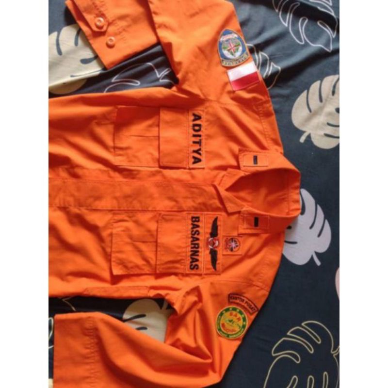 Jual Patch rubber atribut seragam basarnas custom nama, pangkat dan ...