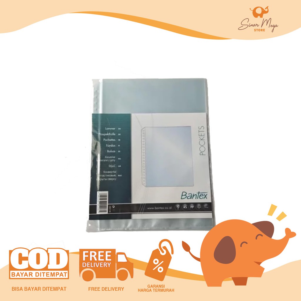 Jual Bantex Pocket A5 2002 08 10 Sheet/Lembar Plastik Kantong Dokumen ...
