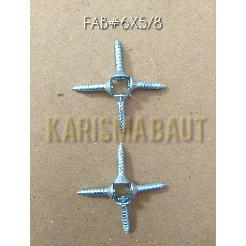 Jual Sekrup FAB #6X5/8/ skrup tapping F (obeng +) | Shopee Indonesia