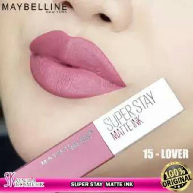 Jual MAYBELLINE Superstay Matte Ink Lipcream 15 Lover | Shopee Indonesia