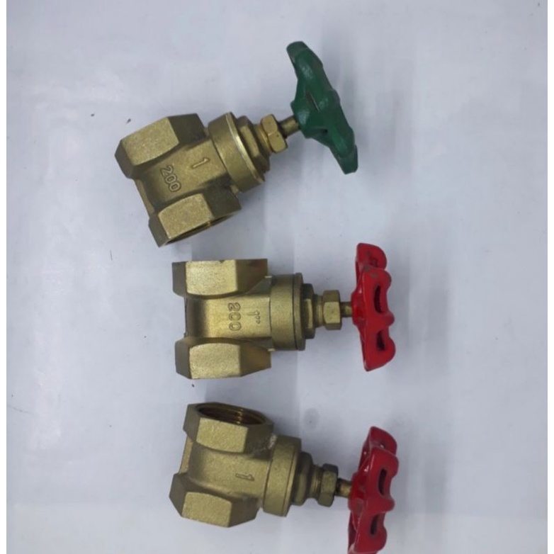 Jual Gate valve stop kran 1 inch bahan kuningan drat putar model PDAM ...