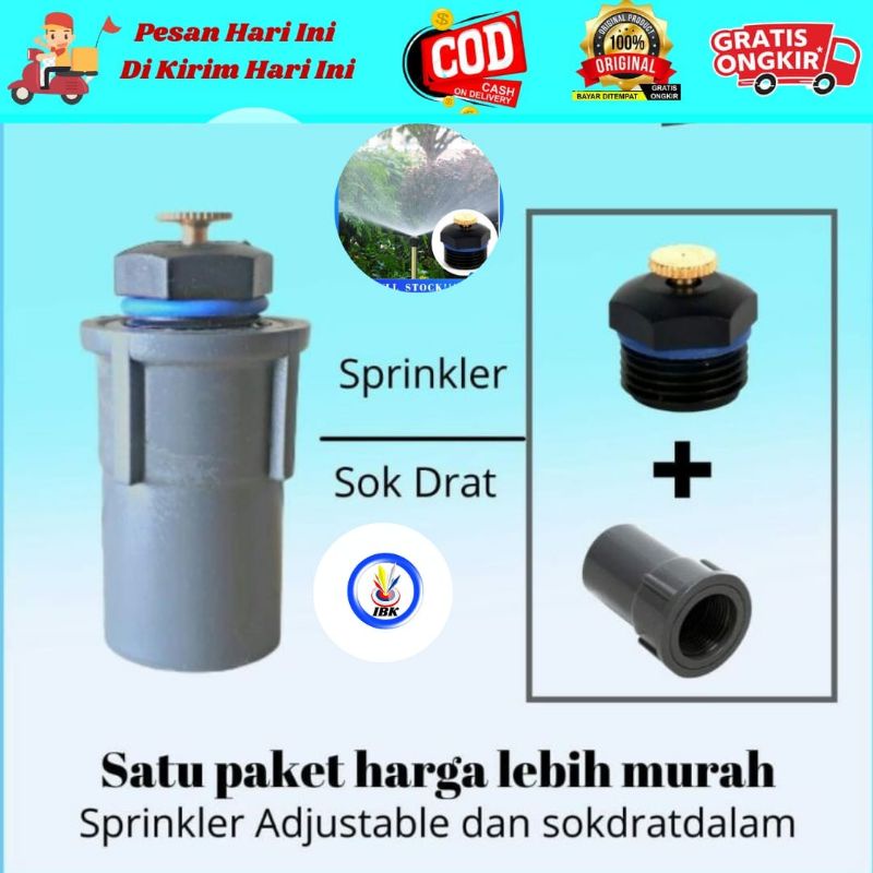 Jual SPRINKLER PERTANIAN SPRINKLER TAMAN ADJUSTABLE SPRAYER TAMAN + SOK ...