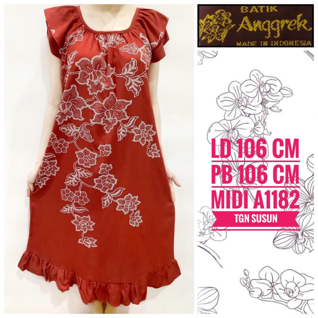 Jual DASTER CANTIK ANGGREK PREMIUM MIDI A1182 TANGAN SUSUN | Shopee ...