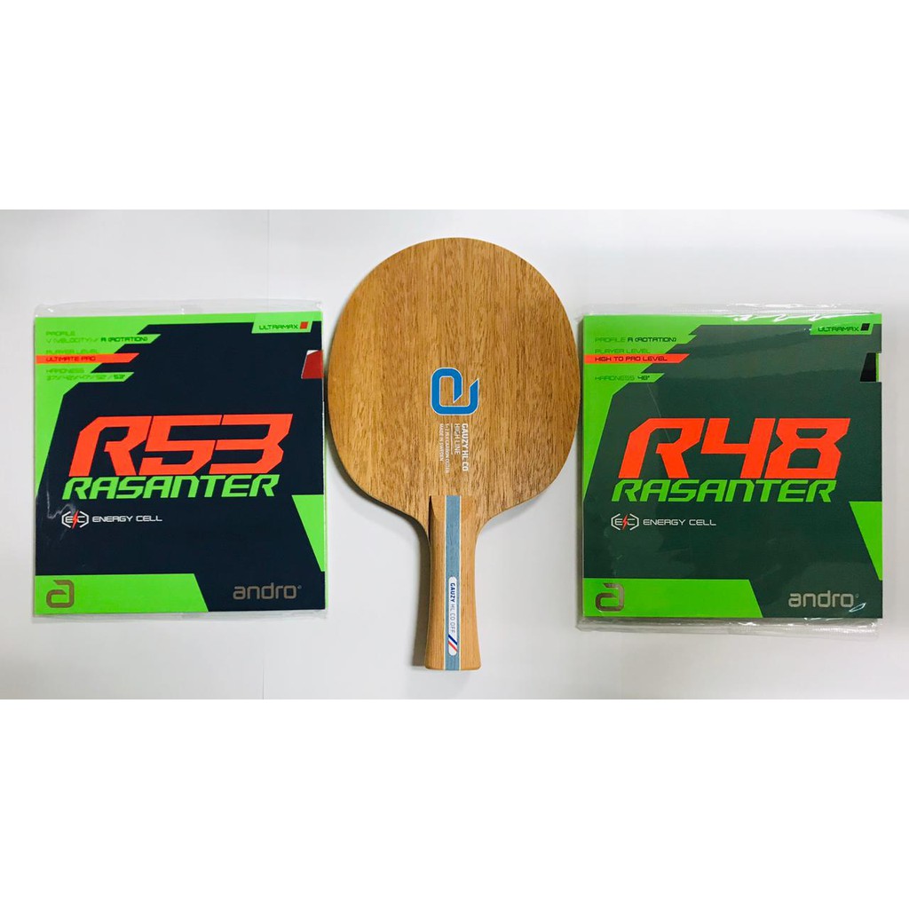Jual Setup Bat Tenis Meja Andro Gauzy HL CO Rasanter R53 R48 Full Set | Shopee Indonesia