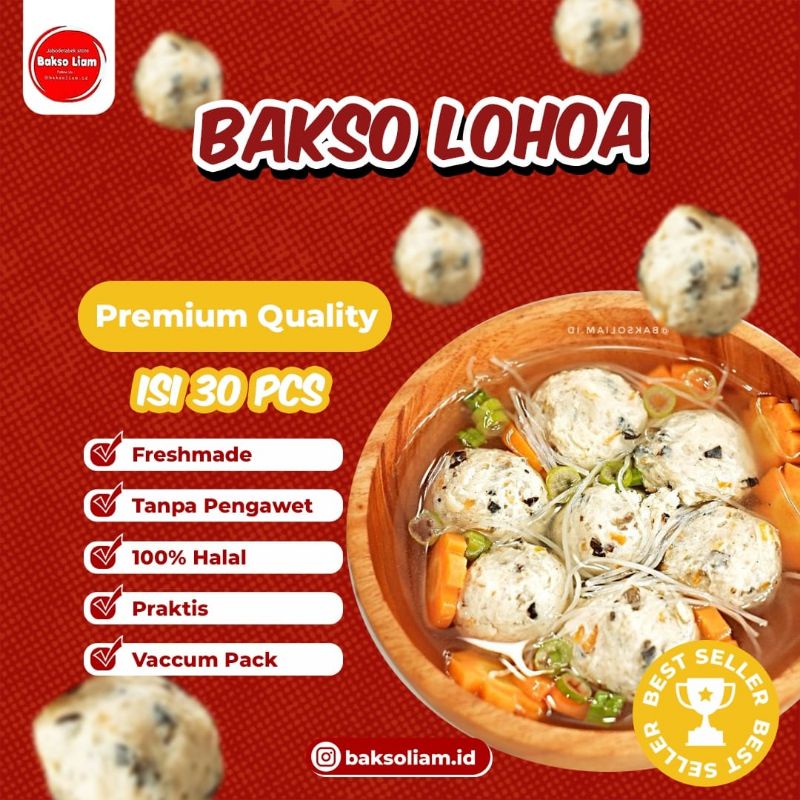 Jual Bakso Lohoa 450gr isi 30-34pcs Liam'sFood | Shopee Indonesia