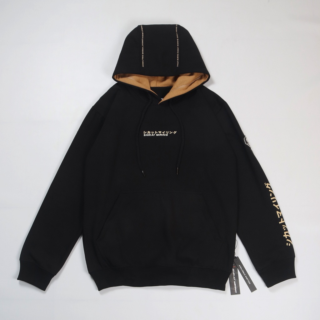 Jual Shikat Miring Hoodie Japanese Logo Black | Shopee Indonesia