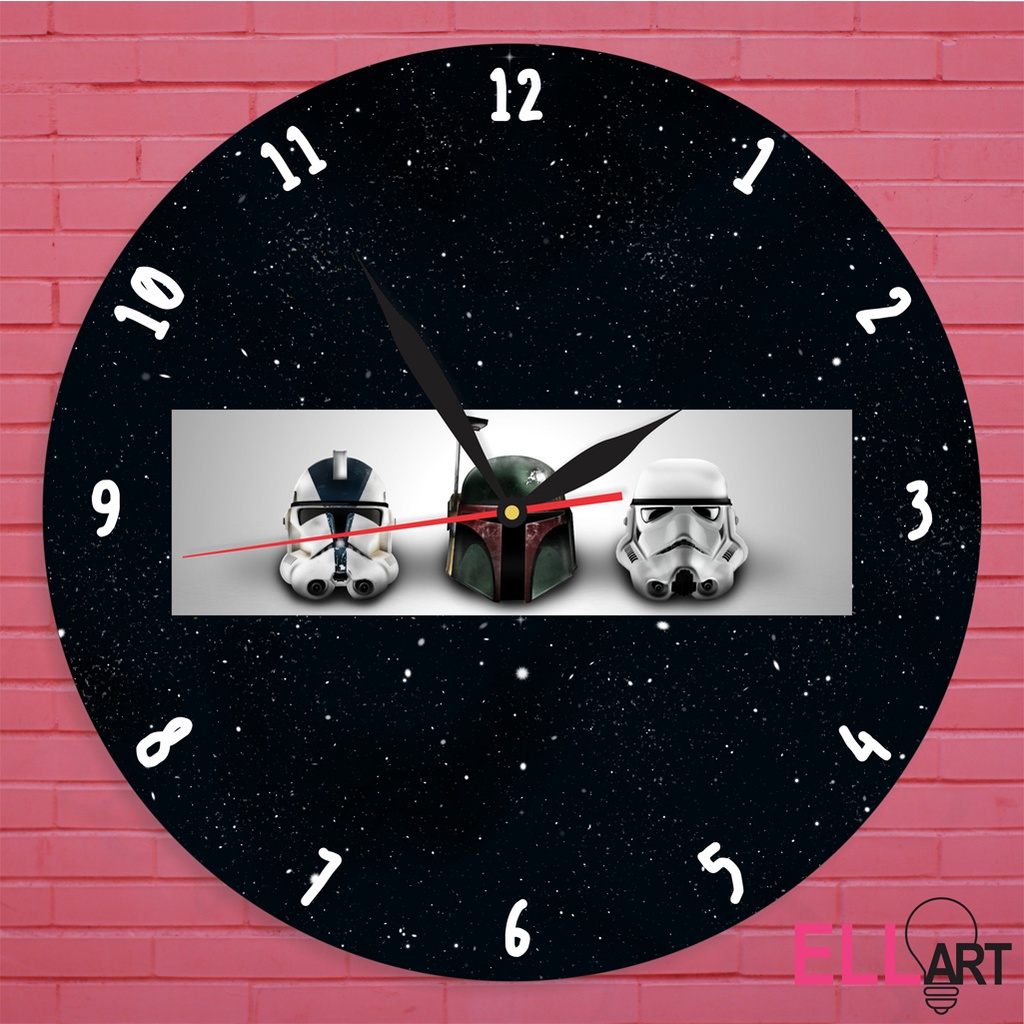 Jual Jam Dinding Unik Mandalorian Dekorasi Ruangan Star Wars Pajangan ...
