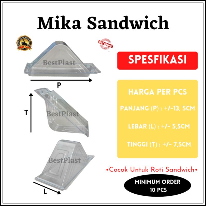 Jual Mika sandwich segitiga MINIMAL PEMBELIAN 50 PCS | Shopee Indonesia