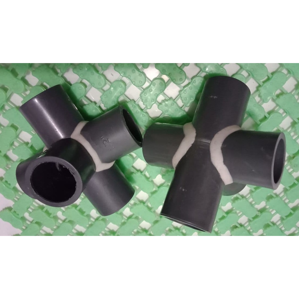 Jual Sambungan Pipa 1/2 INCH | 3 way | 4 Way | 5 Way | Konektor PVC | Tee Elbow | Knee | Shopee ...