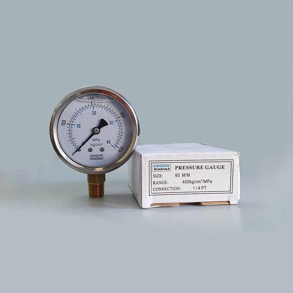 Jual Pressure Gauge 25 / 40 / 60 MPa 60mm 1/4 PT Manometer Stainless 60 mm 25MPa 40MPa 60MPa ...