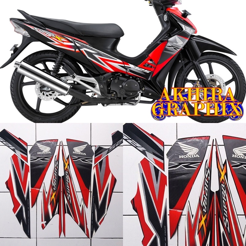Jual Stiker striping supra x 125 R batman tahun 2012-2013 lis polet ...