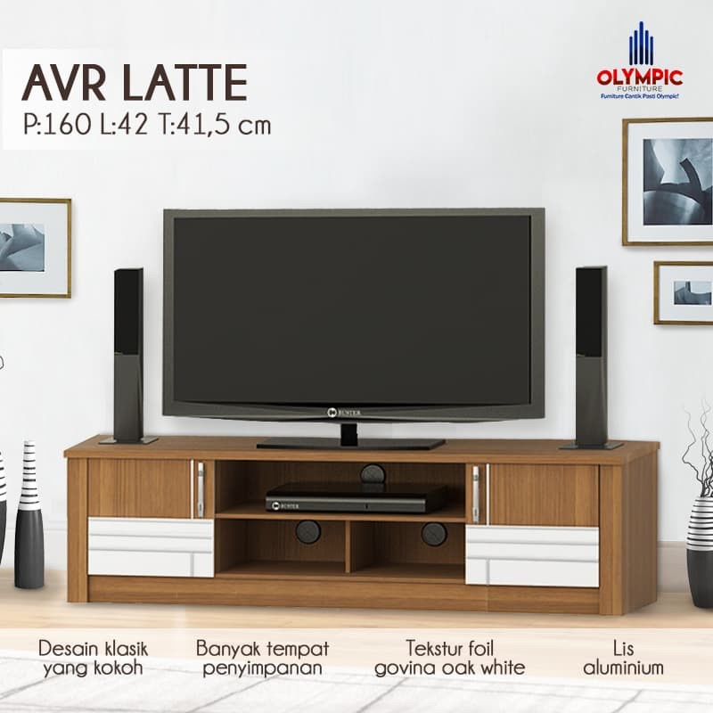 Jual Meja TV Series Audio Visual Rack / Rak TV / AVR LATTE | Shopee ...