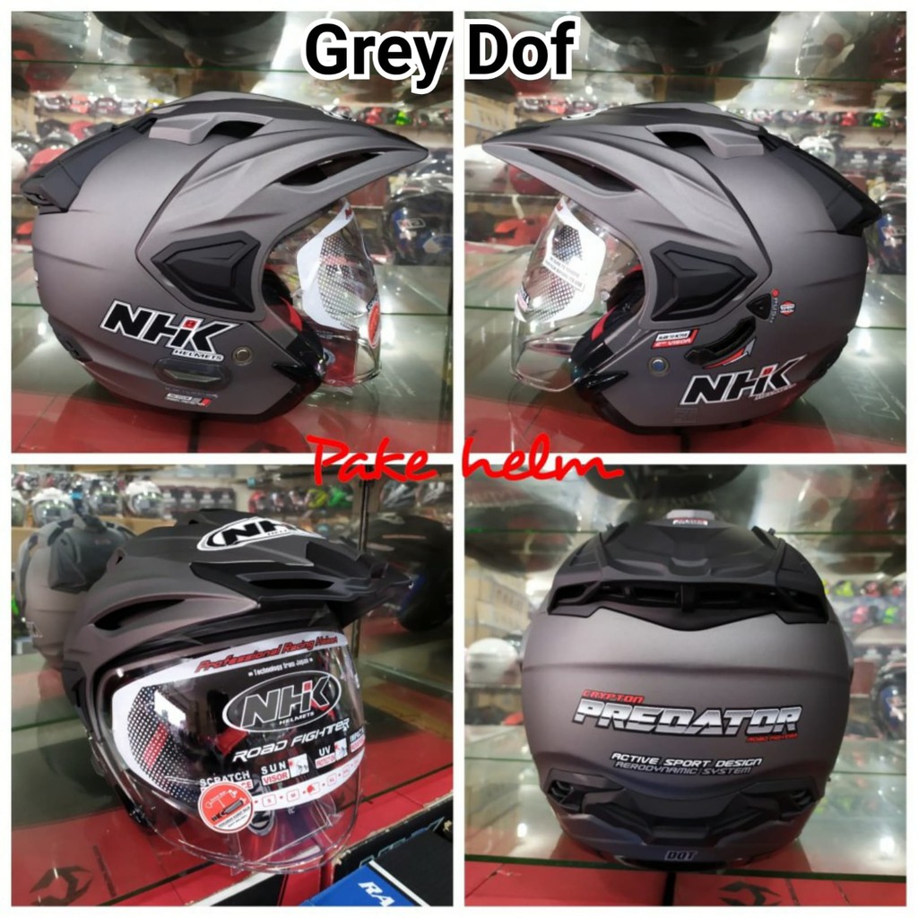 Jual helm nhk predator crypton solid original | Shopee Indonesia