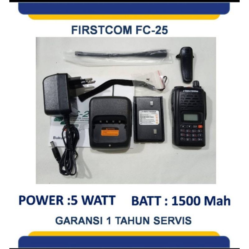 Jual FIRSTCOM FC-25, HT Dualband VHF UHF Walkie Talkie Firstcom FC 25 setara FC27 Handy Talky 2 ...