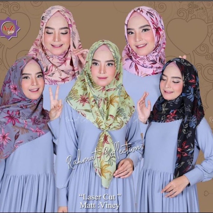 Jual JILBAB SEGIEMPAT BELLA SQUARE MOTIF LASER CUT/JAHIT TEPI | Shopee ...