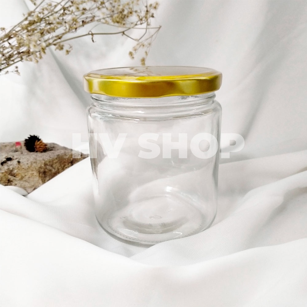 Jual JAR KACA TIPE BULAT / ROUND GLASS JAR 450 ML | Shopee Indonesia
