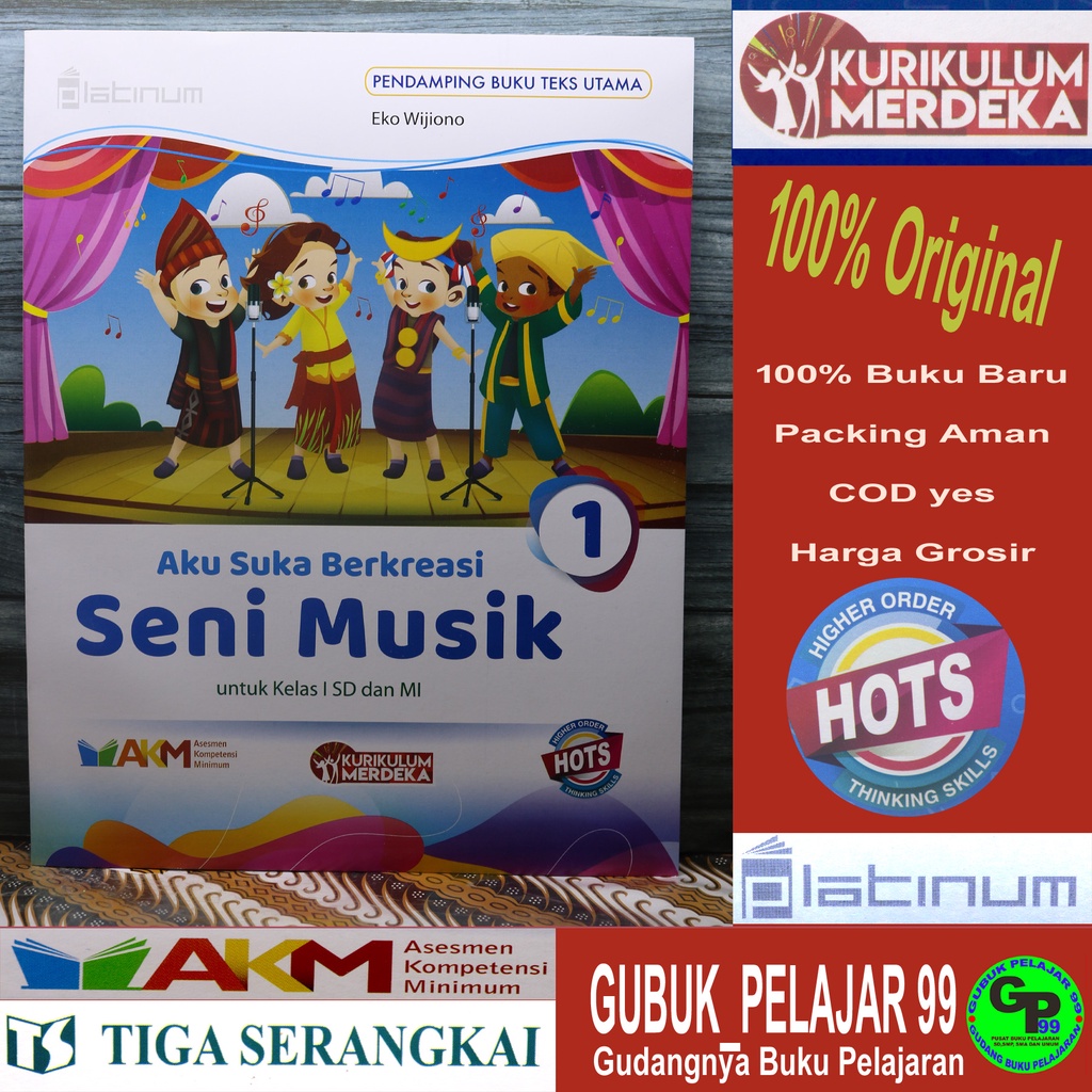 Jual Aku Suka Berkreasi SENI MUSIK Kelas 1 SD/MI Kurikulum Merdeka Platinum PT Tiga Serangkai ...